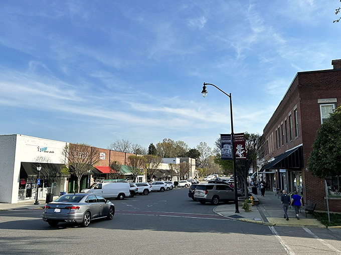 Wendell's brick storefronts welcome visitors with small-town hospitality. Behind those green doors, shop owners are ready with recommendations and stories.