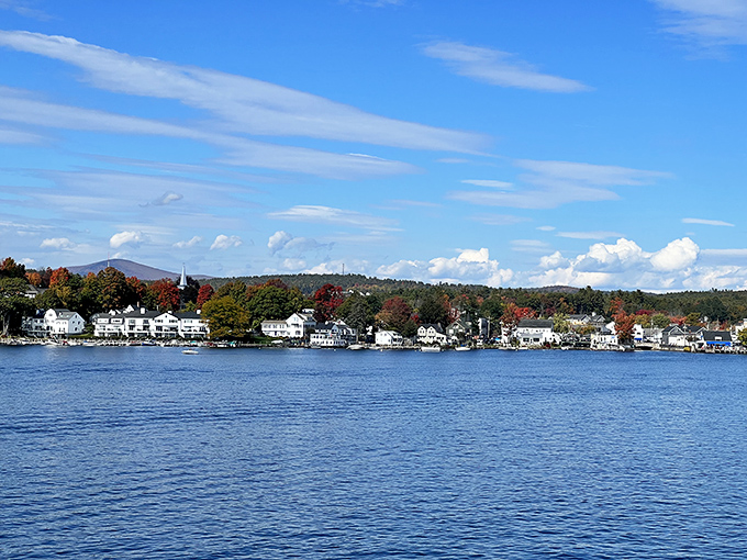 Wolfeboro's lakefront promenade invites you to stroll, eat ice cream, and wonder why you don't live here year-round.