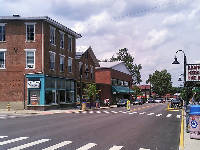 Yellow Springs' colorful buildings reflect its equally vibrant community spirit. Even the architecture refuses to be boring!