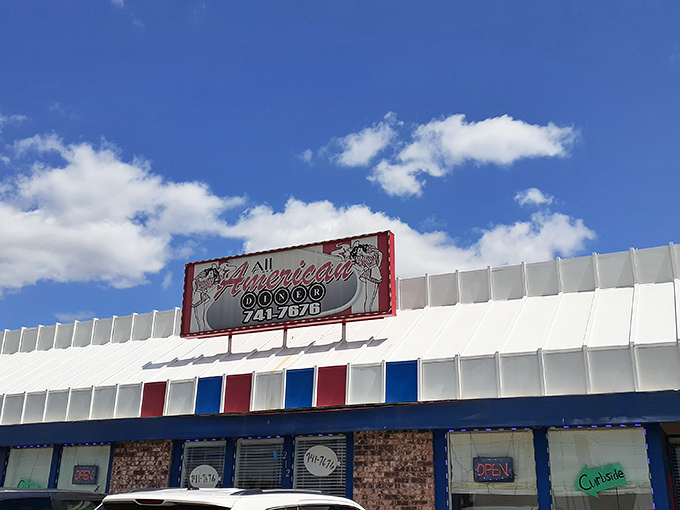 The classic diner sign against Oklahoma's big blue sky &ndash; some places just feel like America on a plate.