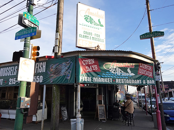 The vintage charm of Anastasi's storefront whispers of decades of seafood expertise &ndash; like your Italian grandmother opened a fish market.