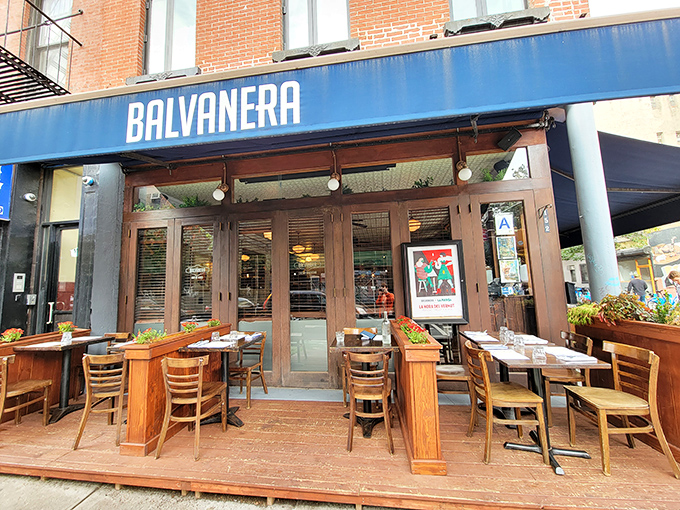 That artsy mural and wooden patio at Balvanera hints at the Argentine soul within&mdash;passionate about beef and unafraid of fire.