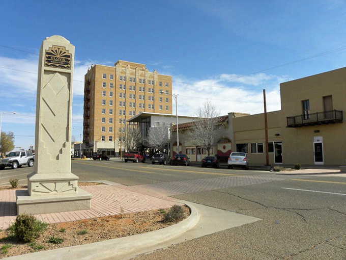 Brick buildings line Clovis' streets, housing affordable apartments where Social Security checks comfortably cover the rent.
