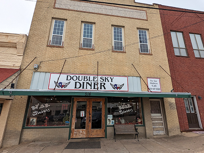 The brick building housing Double Sky Diner has probably witnessed decades of breakfast conversations. Classic diners are time machines for your taste buds!