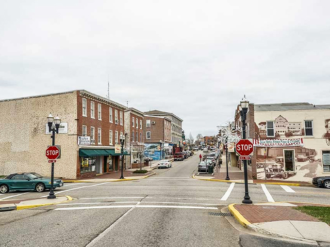 The quaint main street of Elkton offers small-town charm with the convenience of being near major metropolitan areas.