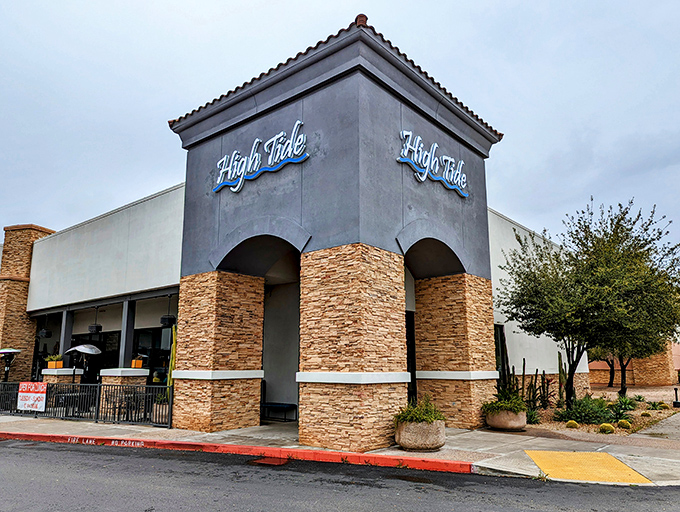 The architectural details at High Tide hint at the thoughtfulness that goes into their seafood. Desert outside, ocean inside&mdash;it's Arizona's perfect paradox.