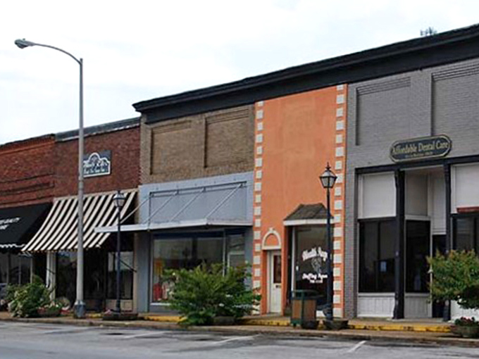 In Hohenwald, even the storefronts have personality. Each shop tells part of the town's continuing story.