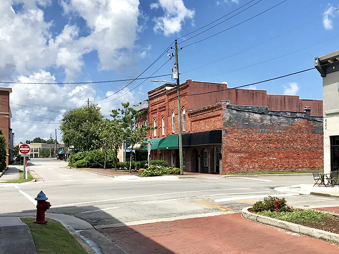 Historic buildings frame Jacksonville's welcoming main street. Where brick and mortar create retirement-ready charm.