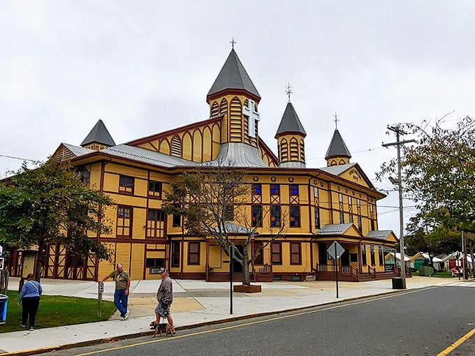 Marvel at the unique architecture in historic Ocean Grove, where you can explore the Great Auditorium and enjoy seaside charm.