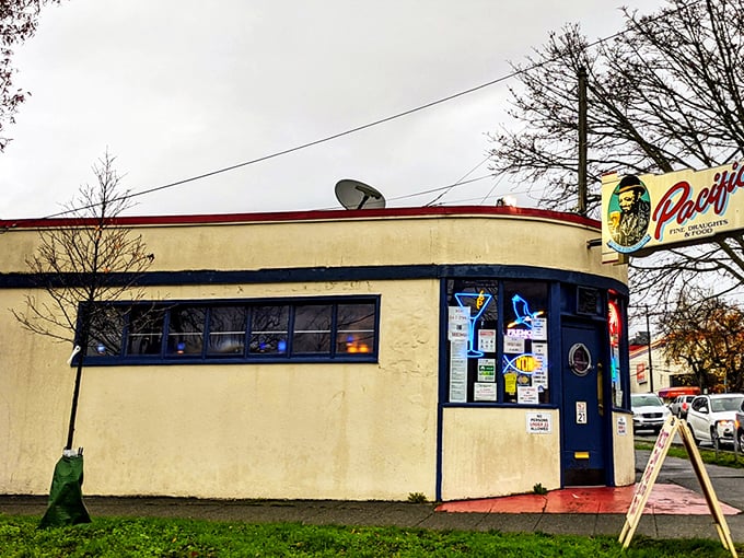 The unassuming yellow building with blue trim is a seafood secret worth discovering. Locals know what treasures hide inside!