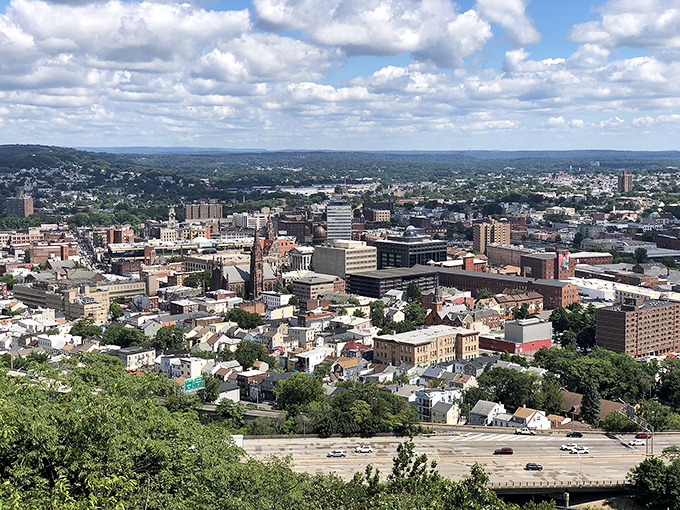 Historic buildings and modern developments create Paterson's distinctive cityscape, where Social Security dollars stretch further than you might expect.