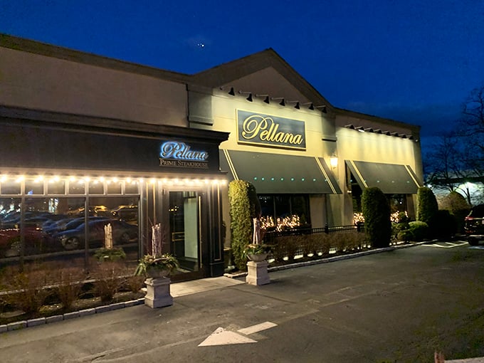 Evening elegance in strip mall packaging - proof that extraordinary beef experiences can bloom in the most unexpected places.