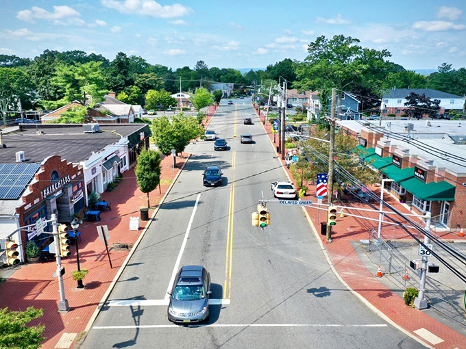 Downtown Roseland combines historic charm with modern convenience. These storefronts have welcomed generations of shoppers.
