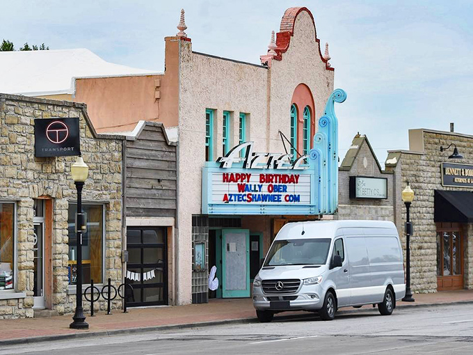 This stately building in Shawnee represents the solid architectural bones found throughout this affordable retirement haven.
