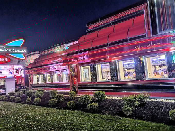 When the sun goes down, Sunliner lights up Pigeon Forge with neon promises of late-night burger perfection.