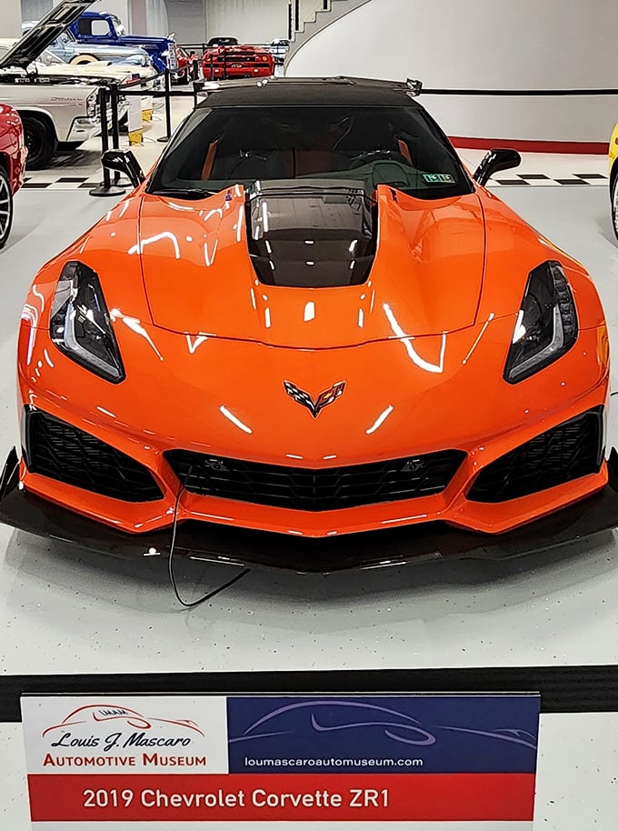 The Corvette ZR1's aggressive orange stance seems to say, "I may be American, but I'll happily race anything from across the pond."