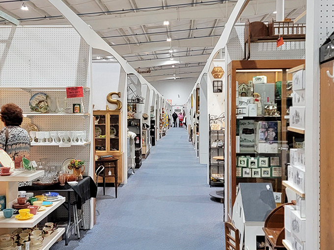 The perspective down these aisles feels infinite, like standing between two mirrors. Your wallet is already having panic attacks.