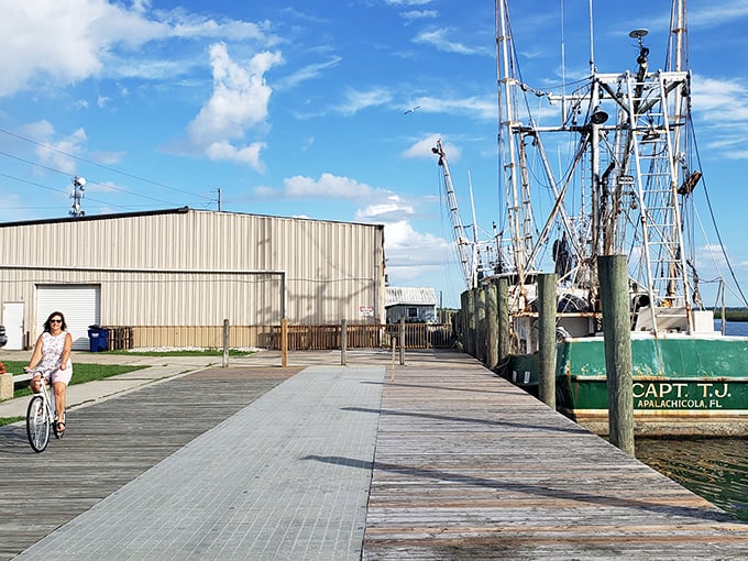 The working waterfront keeps Apalachicola authentic&mdash;no sanitized tourist experience here, just the real rhythm of a fishing community.