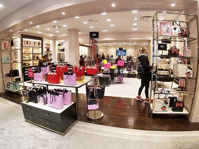 Handbag heaven or wallet purgatory? Either way, this colorful display of designer bags has turned window shopping into an Olympic sport.