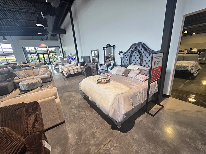 Bedroom displays that make you question why your current sleeping arrangement doesn't look like it belongs in a boutique hotel.