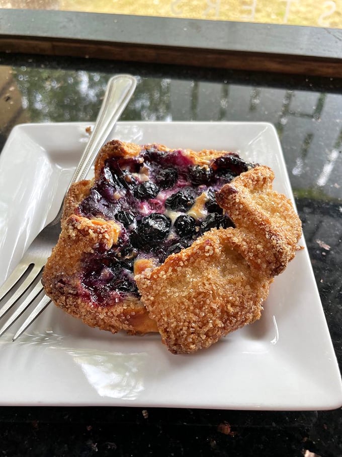 This blueberry pastry isn't just breakfast, it's edible poetry&mdash;crisp exterior giving way to warm, jammy berries that taste like summer memories.