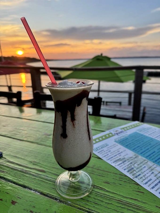 The Bushwacker: part dessert, part cocktail, all vacation in a glass. Sipping this with that sunset view? That's what memories are made of.