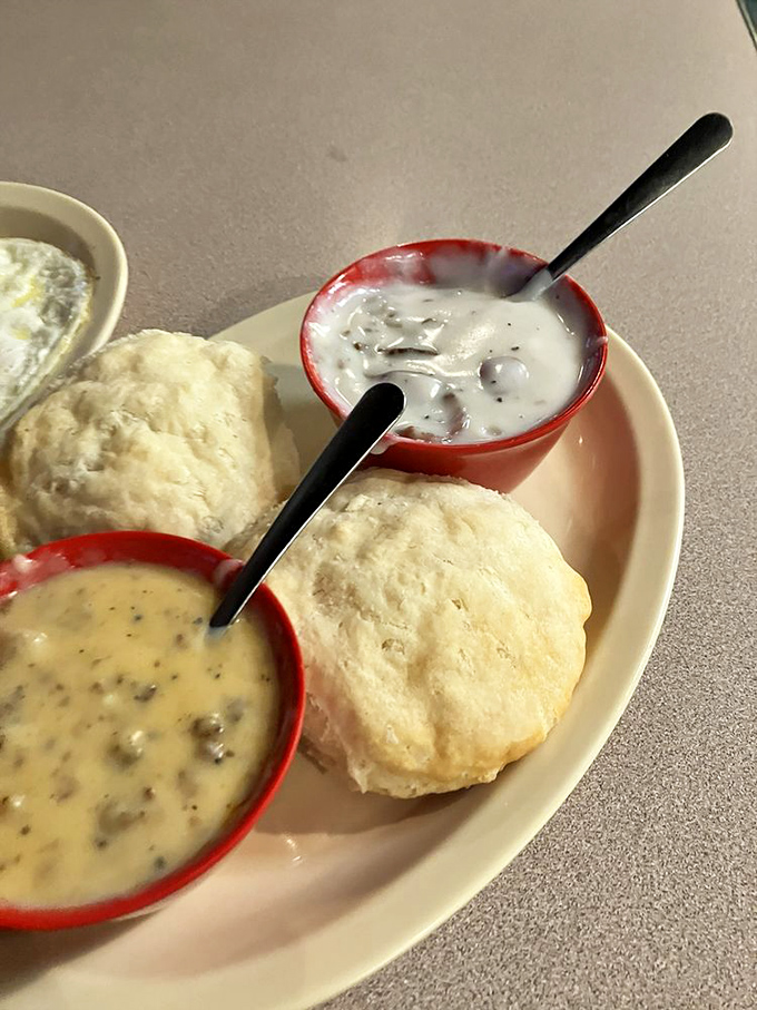 When gravy meets chorizo, magic happens. This spicy, creamy concoction doesn't just wake up your taste buds&mdash;it gives them their own alarm clock and coffee.