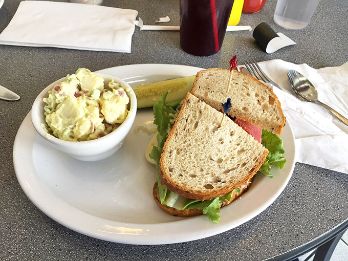 A sandwich and potato salad duo that's been making Wisconsinites happy since the Kennedy administration.