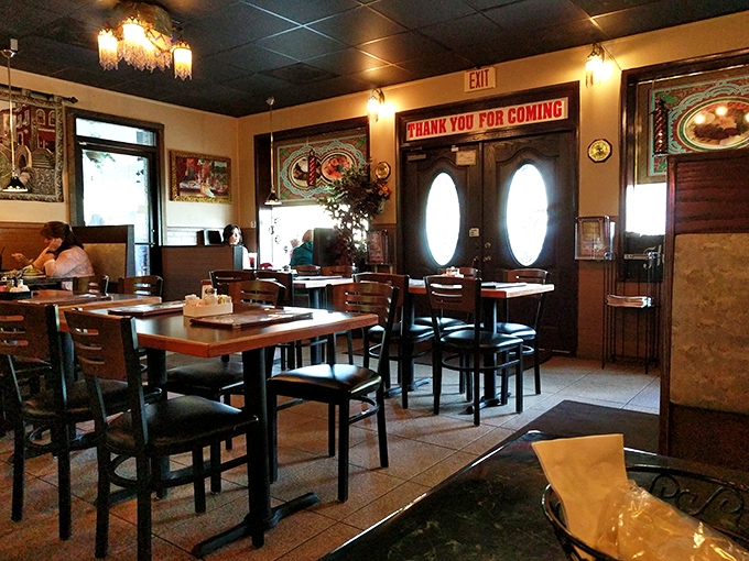 Where Mediterranean dreams come true. Simple wooden tables and warm lighting create the perfect stage for the culinary performance about to unfold.