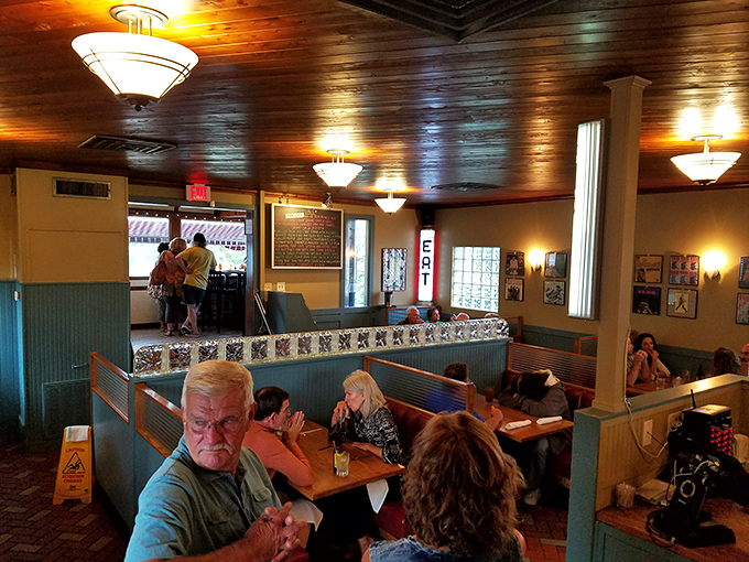 The dining room feels like you've been invited to a family gathering where everyone happens to be eating better than your relatives cook.