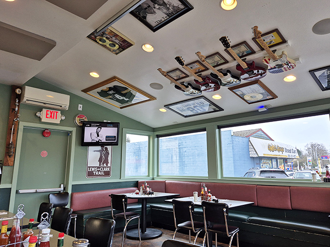 Guitar displays and cozy booths create that "third place" feeling&mdash;somewhere between home and work where everybody might not know your name, but they'll remember your order.