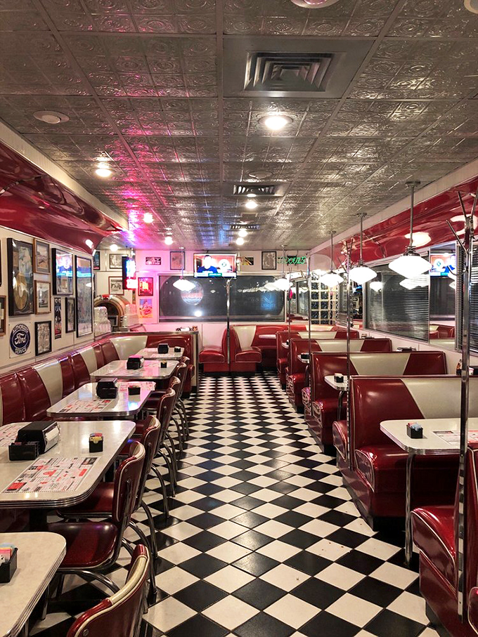 The checkered floor isn't just decoration&mdash;it's a finish line you cross into a world where calories don't count and nostalgia tastes delicious.