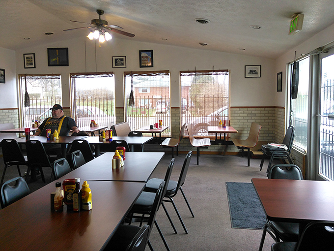 The dining room at Jimmy's epitomizes no-frills Midwestern pragmatism&mdash;everything you need, nothing you don't, and breakfast served all day.