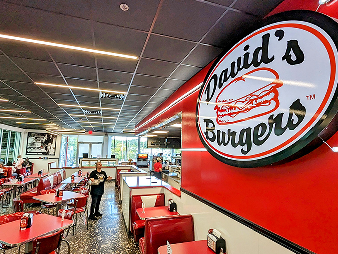 The dining area isn't trying to impress Architectural Digest; it's trying to impress your taste buds&mdash;and that's a noble pursuit.