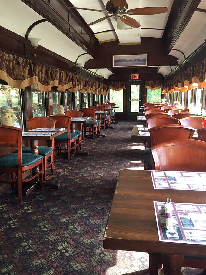All aboard the Blue Comet dining car, where railroad history meets culinary present. Eating in a vintage train car? That's a ticket worth punching.