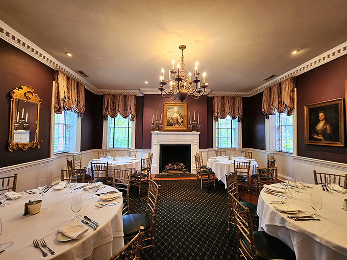This dining room could double as a movie set for "Dinner with the Founding Fathers," minus the powdered wigs but with significantly better lighting.