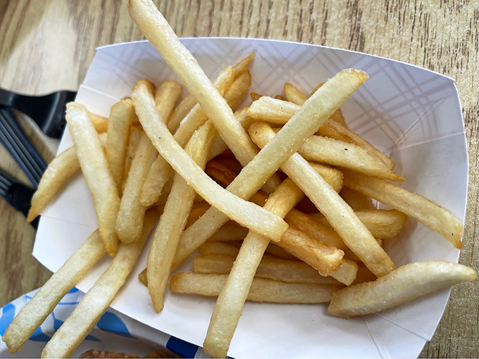 Fries so perfectly golden they belong in Fort Knox. Simple, crispy, and exactly what French fries are supposed to be.