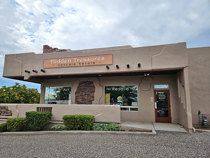 Hidden Treasures lives up to its name with its adobe-style architecture &ndash; a desert oasis for upscale vintage finds.