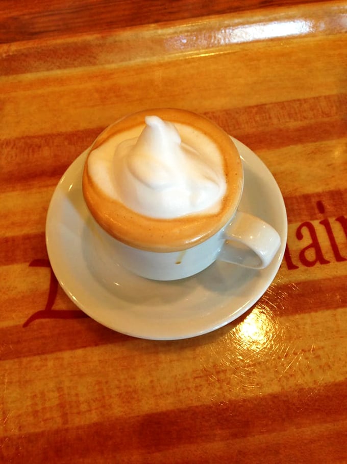 A proper latte with foam so perfect it deserves its own Instagram account and possibly representation by a talent agency.