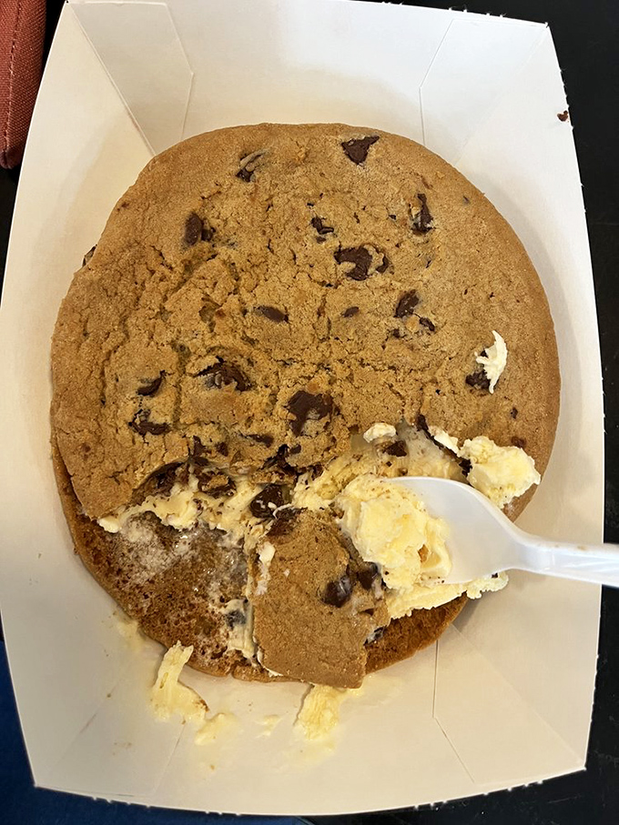 Cookie meets ice cream in a relationship so perfect it should have its own holiday. The ultimate handheld happiness delivery system.