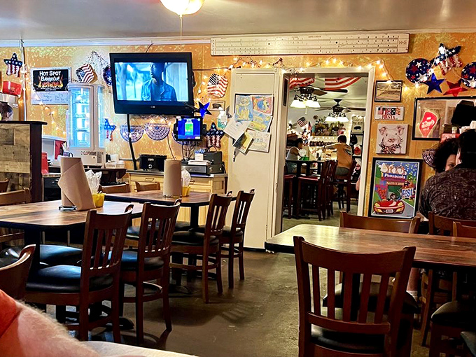 The dining room feels like a perpetual Fourth of July celebration. Those wooden tables have witnessed countless "first bite" faces&mdash;you know, that involuntary smile when barbecue exceeds expectations.