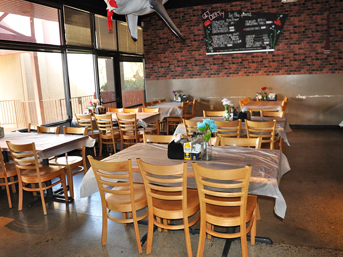 Tables covered in paper&mdash;the universal signal that you're about to have a gloriously messy good time. No white shirts allowed in this dining adventure.