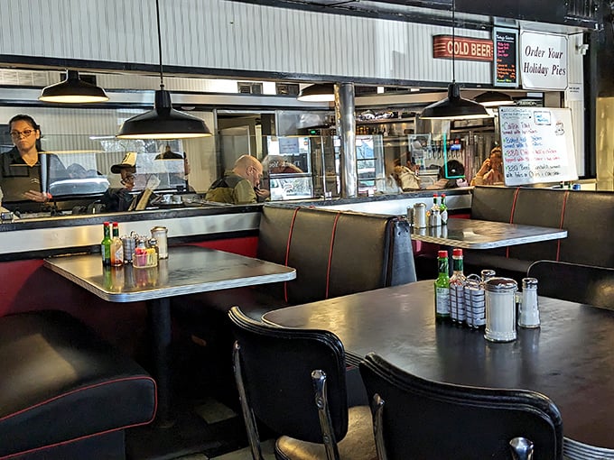 Counter seating: where strangers become temporary breakfast companions while watching short-order ballet through the pass-through window.