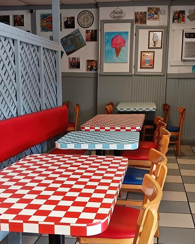 Nostalgia served daily. These tables have hosted first dates, family reunions, and the sacred ritual of teaching kids to eat ice cream before it melts.