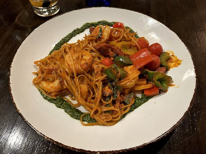 Jambalaya pasta that brilliantly marries Italian technique with Cajun soul &ndash; a cross-cultural romance on a plate.