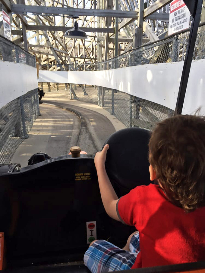 Future thrill-seekers learn early that the proper grip on the safety bar is somewhere between "casual confidence" and "white-knuckle terror."