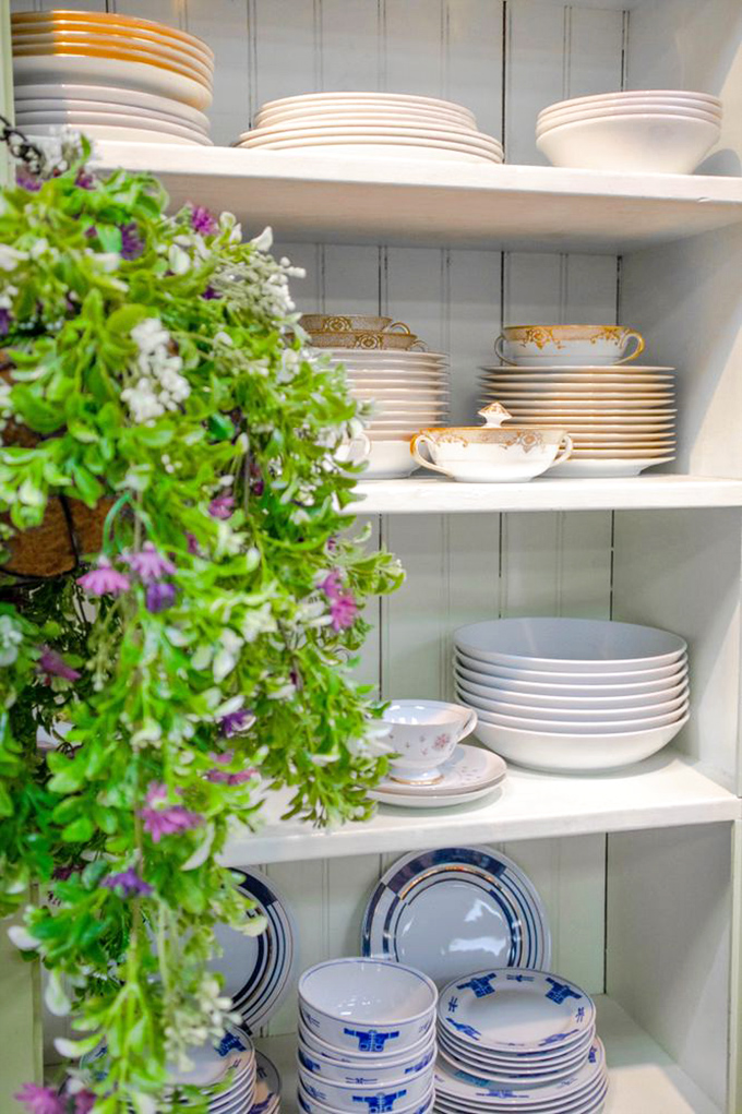 Elegant dishware that could grace a downtown dinner party, arranged with the care of a museum curator but priced for everyday kitchen heroes.