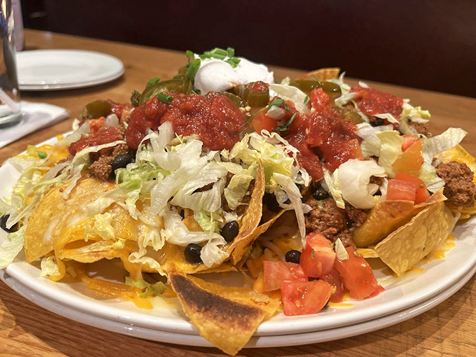 Loaded nachos that require strategic planning to eat &ndash; each chip a potential delivery system for the perfect ratio of toppings.