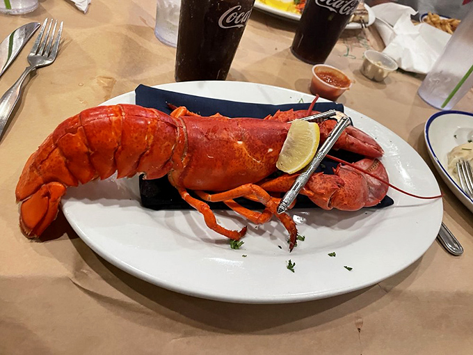 This lobster isn't just a meal, it's a statement piece. The lemon wedge is merely a suggestion&mdash;this beauty needs no enhancement.