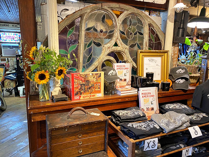 Not just architectural salvage&mdash;Aurora Mills offers beautiful souvenirs including puzzles, t-shirts, and books for the vintage-obsessed in your life.